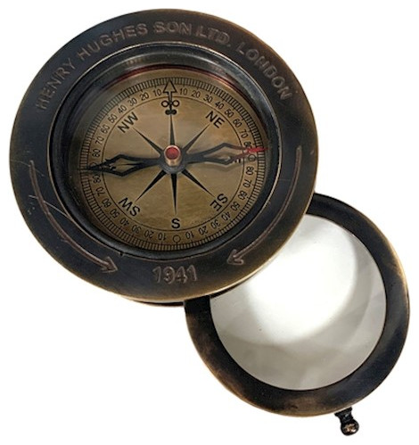 Authentic Models Slide Out Compass, Bronze - Beach Style - Decorative Objects And Figurines - by ...