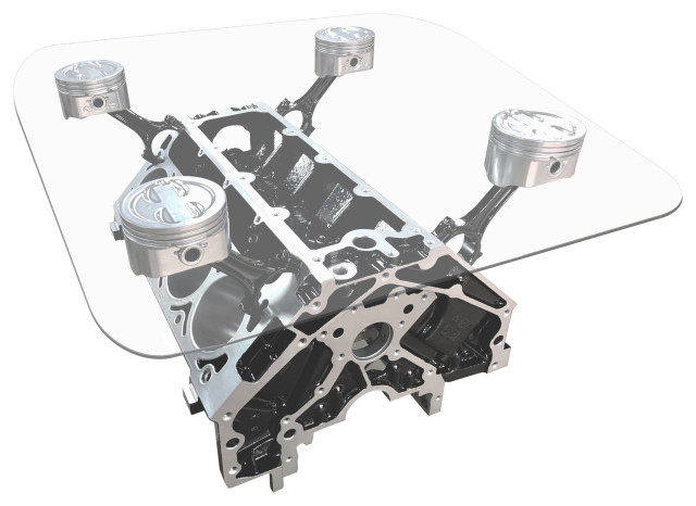 Engine Block Coffee Table - Contemporary - Coffee Tables - by ...