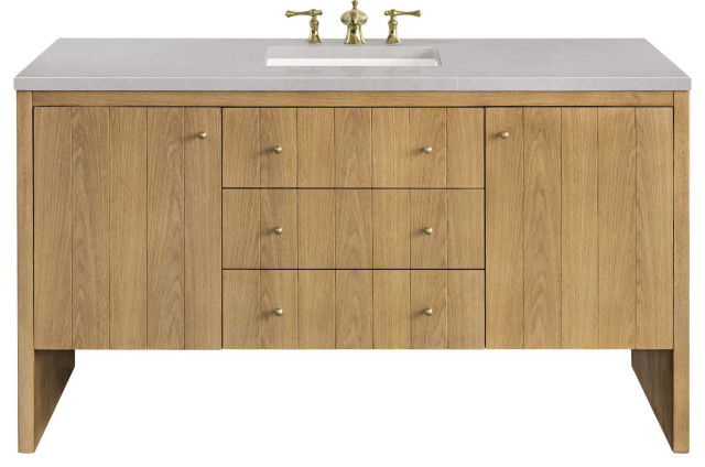 James Martin Vanities 435-V60S-3ESR Hudson 60" Single Basin Ash ...