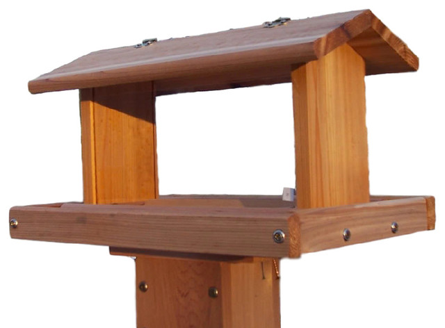 Standard Post-Mount Hopper Feeder - Craftsman - Bird Feeders - by ...