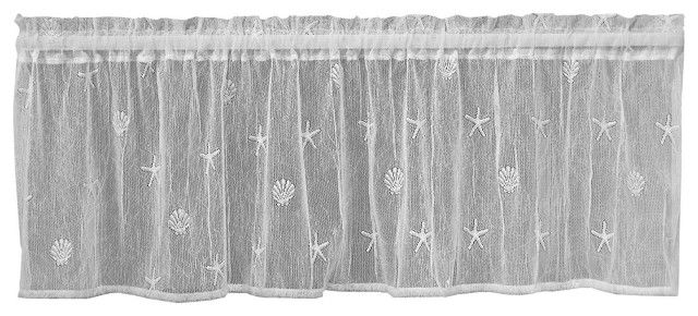 Heritage Lace Sand Shell 45x15 Valance, 45" wide x 15" drop - Beach ...