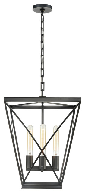 Lattice 4 Light Pendant, Urban Bronze, 16.5"Lx16.5"Wx21.125"H ...