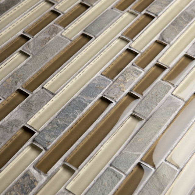 Reflections Piano Mosaic Wall Tile, Brixton, Sample - Contemporary ...