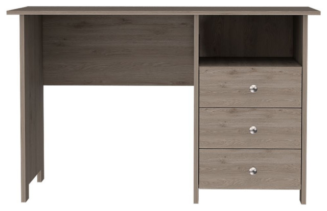 Antara Computer Desk with 3 Drawers, Open Shelf, Legs and Handles ...