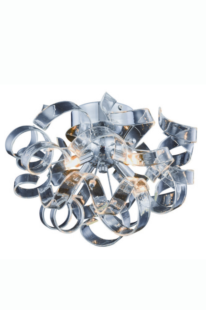 Glitz 4-light Chrome Flush Mount, Wall Sconce - Contemporary - Flush ...