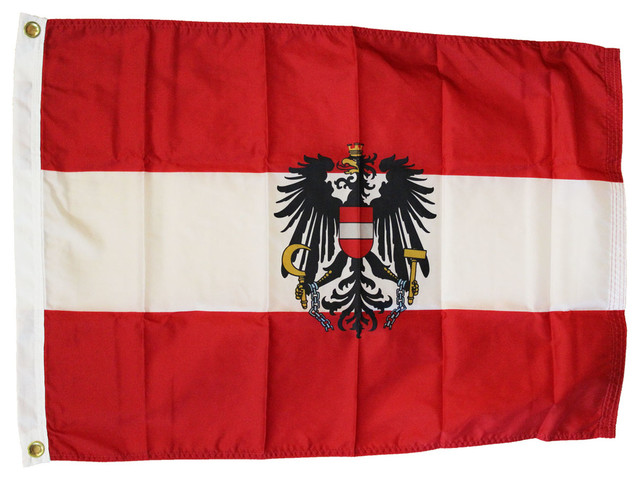 Austria, 2'x3' Nylon Flag, Eagle - Traditional - Flags And Flagpoles ...