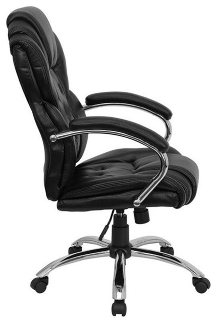 Pemberly Row High Back Transitional Style Office Chair in Black ...