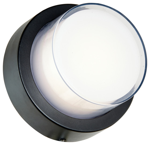 Geo LED Wall Fixture in Matte Black/Silica - Transitional - Outdoor ...