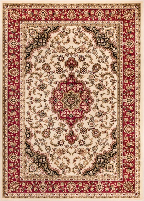 Well Woven Barclay Medallion Kashan Area Rug, Ivory, 9'3'' X 12'6 ...