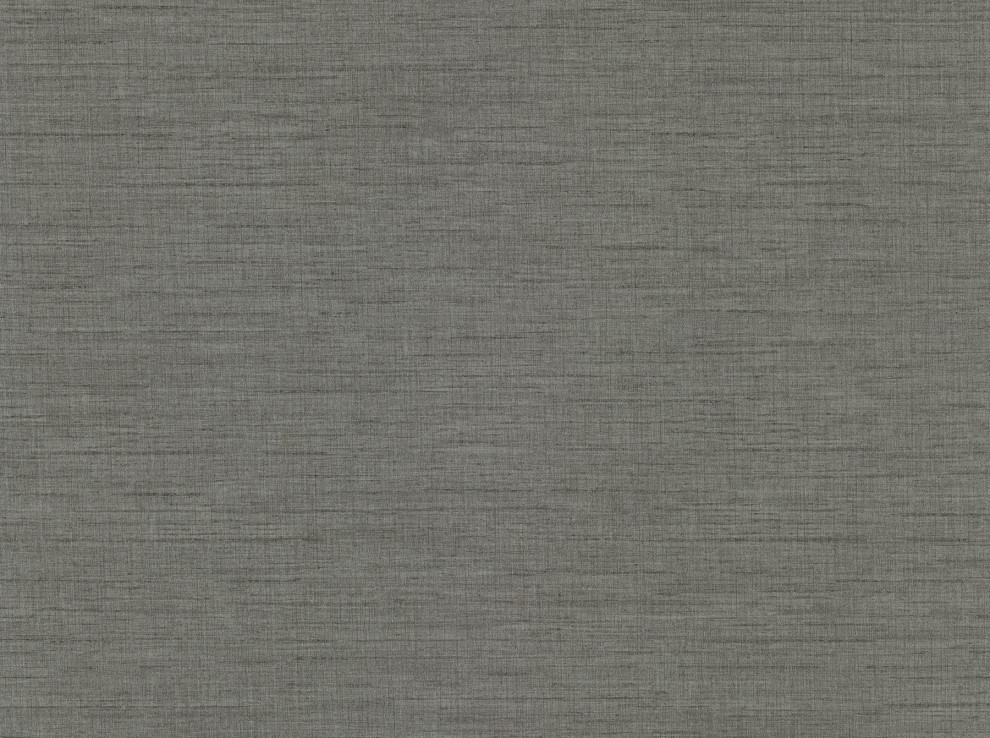 Essence Dark Grey Linen Texture Wallpaper, Sample - Contemporary ...