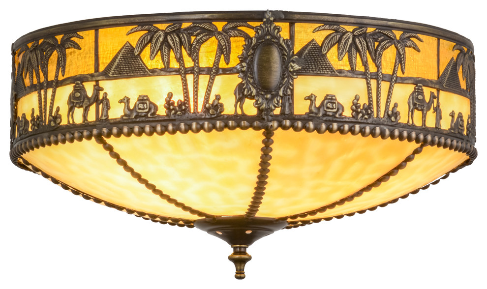 16" W Camel Flush Mount - Tropical - Flush-mount Ceiling Lighting - by ...