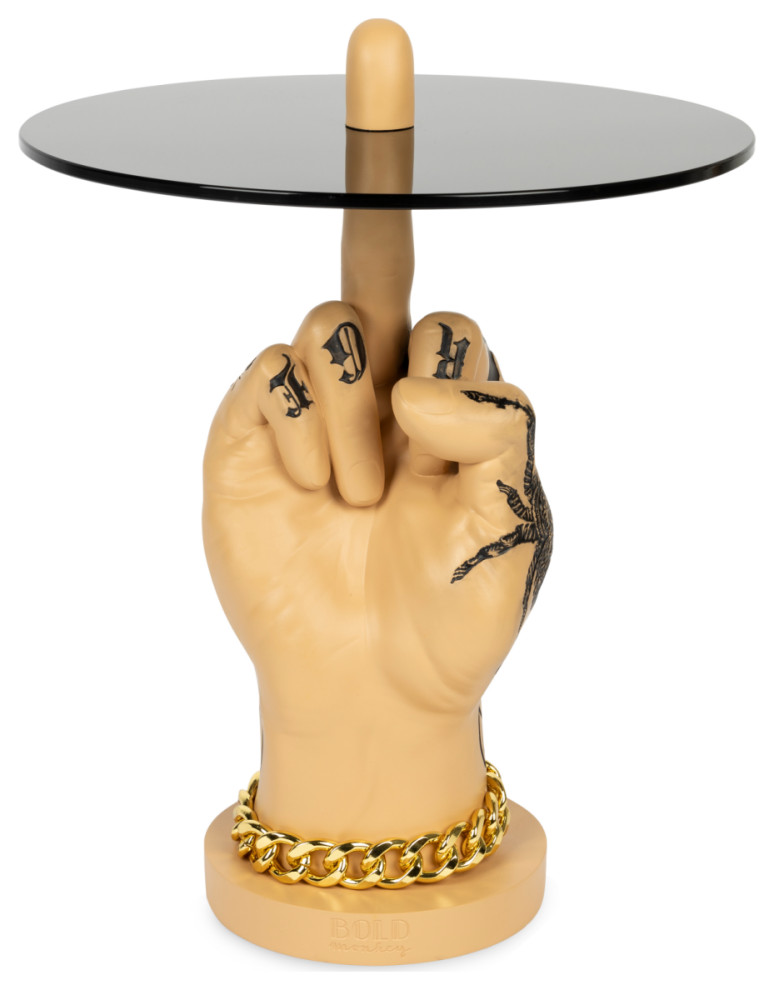 Retro Art Side Table | Bold Monkey Fother Mucker - Contemporary - Side ...