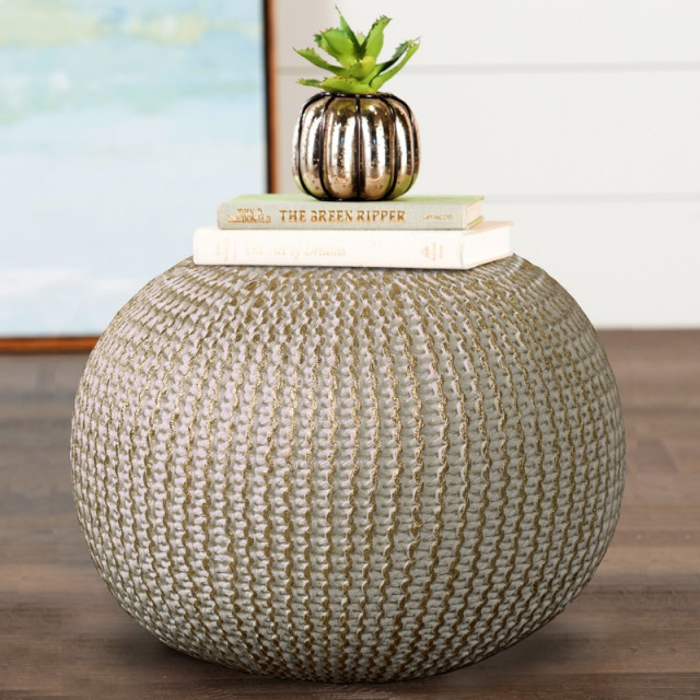 Bone Gold Pouf - Scandinavian - Floor Pillows And Poufs - by LR Home ...