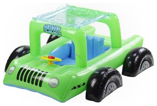 41" Green Swimming Pool All Terrain Vehicle Float for Children - Pool ...