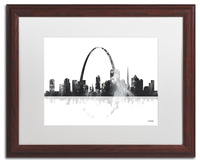 Marlene Watson 'St Louis Missouri Skyline' Framed Art, 16"x20 ...