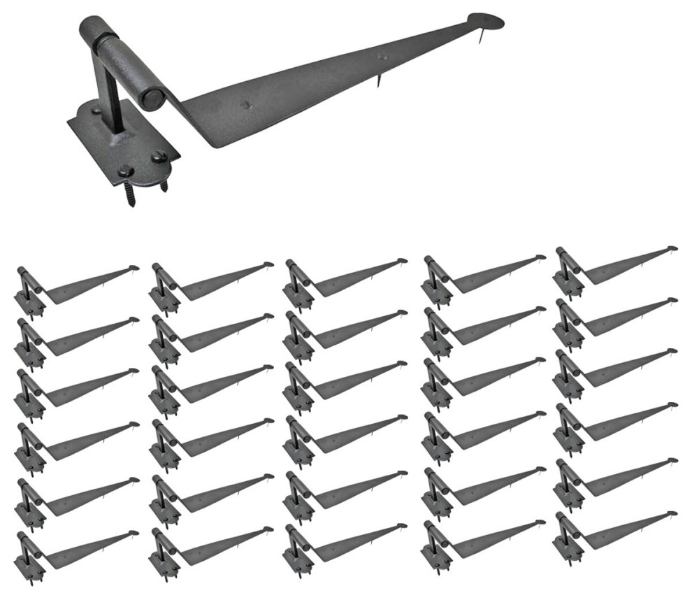 30 Pack Black Offset Strap Pintle Hinge 11 3/4" L Cast Iron Shutters ...