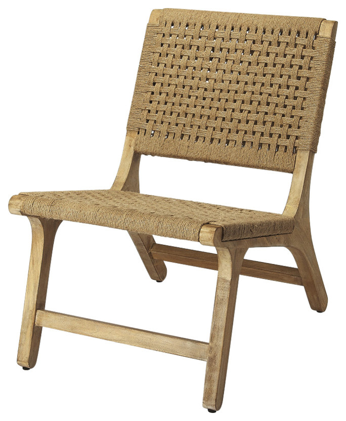 Tilden Woven Jute Accent Chair - Beach Style - Armchairs And Accent ...