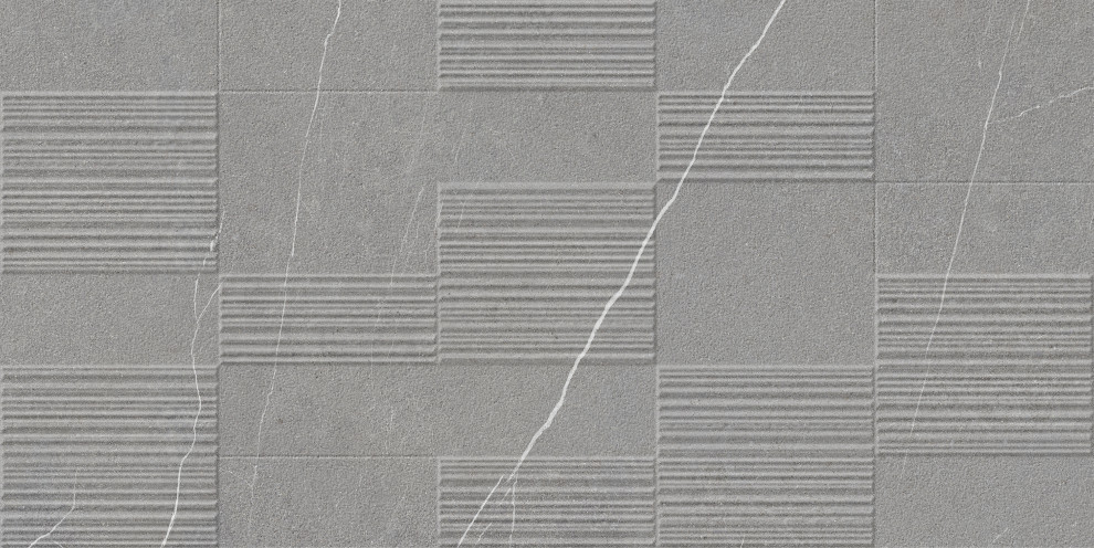 Capri Faro Grey Porcelain Tile, 12"x24" Sample - Contemporary - Tile ...