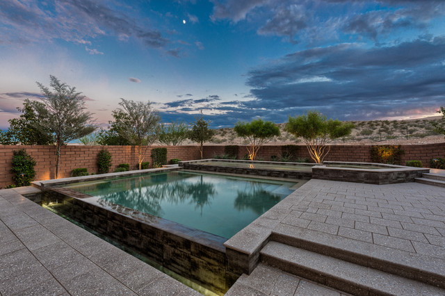 Multi-level Pool & Spa w/ Cascading Water, Fire Pit Lounge & Courtyard ...