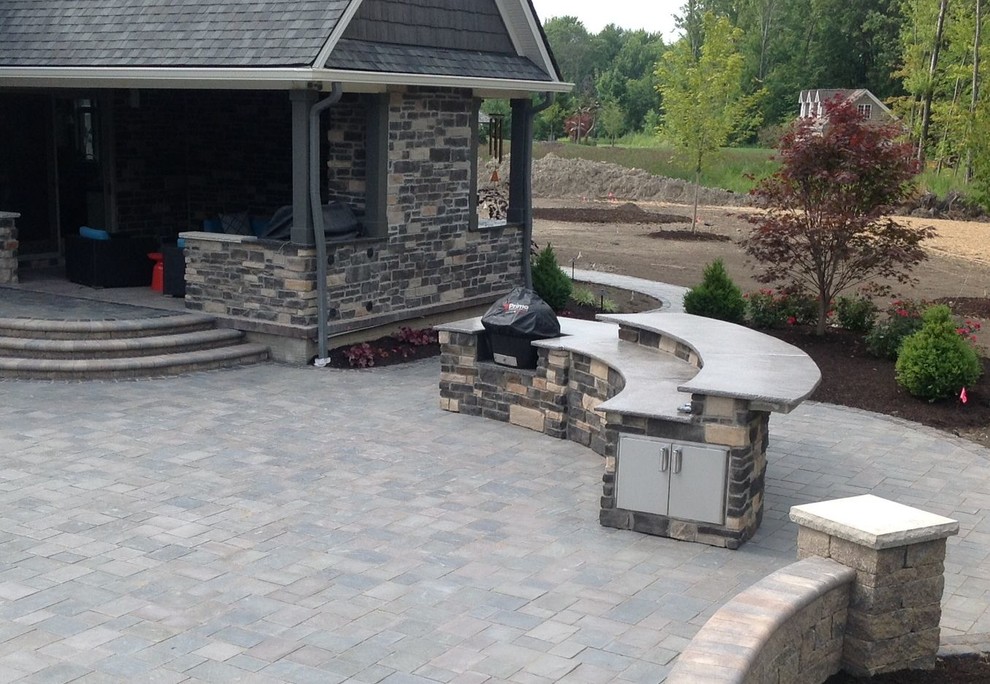 Semi Circle Outdoor BBQ Kitchen Project - Rustic - Cleveland - by ...