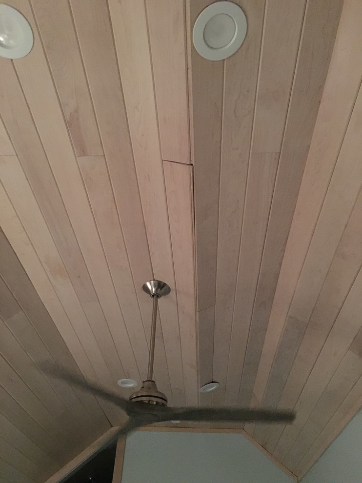 Maple tongue & groove ceiling buckling