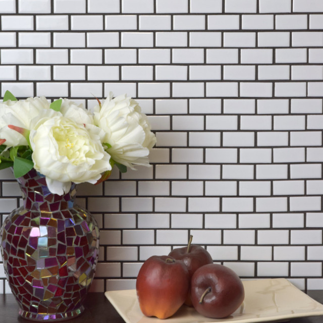 Hudson Subway Porcelain Mosaic Floor Tile, Sample - Traditional ...