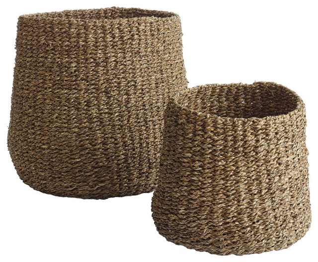 Stonington Baskets, Set of 2 - Beach Style - Baskets - by DESIGN IDEAS ...