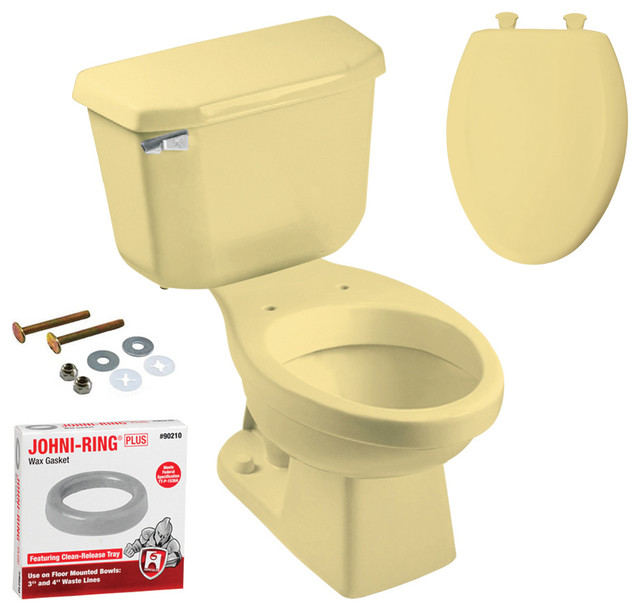 Peerless Pottery Hancock Elongated Toilet With Seat - Contemporary ...