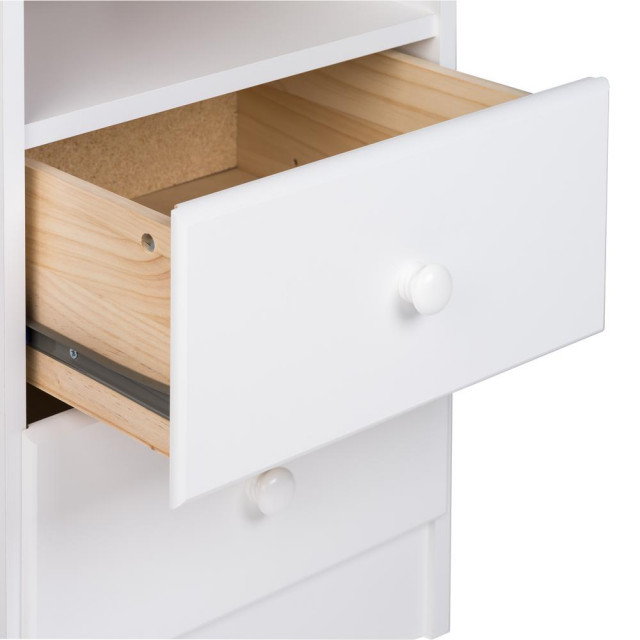 Astrid 2-Drawer Nightstand, White - Transitional - Murphy Beds - by ...