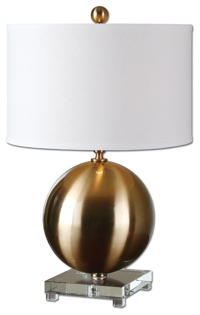 Uttermost Laton Sphere Table Lamp, Brass - Transitional - Table Lamps ...