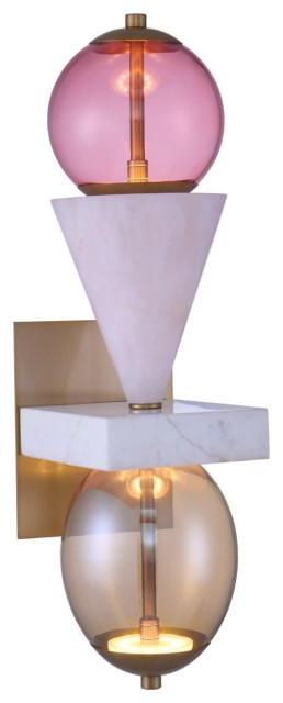 Kalco Demi Pink Jade LED Wall Sconce - Contemporary - Wall Sconces - by ...