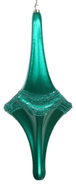 Vickerman 12" Teal Candy Glitter Drop Ornament, Mt194142D ...