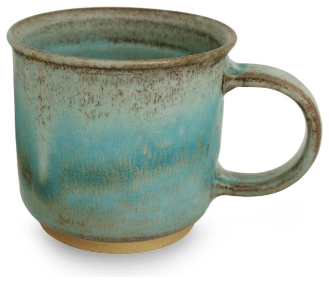 Earth and Sky Ceramic Mug - Farmhouse - Mugs - by NOVICA | Houzz