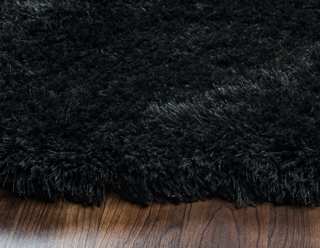 Rizzy Home Commons CO8419 Black Solid Area Rug, Rectangular 9' x 12 ...