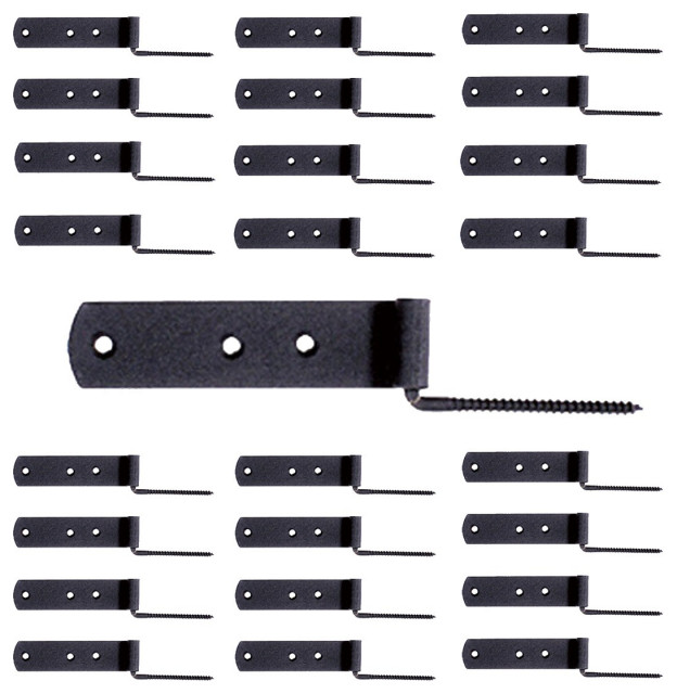 Black Shutter Gate Strap Hinge 4" L Galvanized Steel Wrought Iron Pack ...