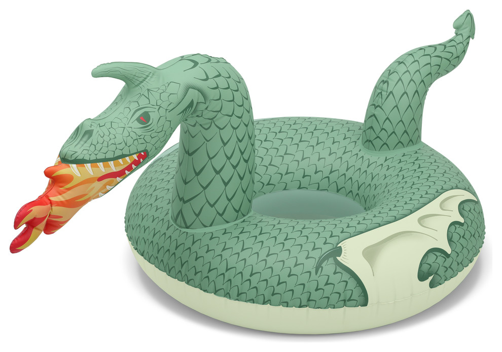 Fire Dragon Party Tube Inflatable Raft - Asian - Pool Toys And Floats ...