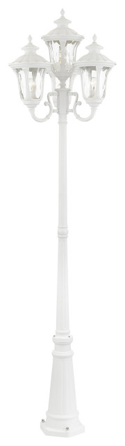 Textured White Traditional, Victorian, Sculptural, Outdoor Post Light ...