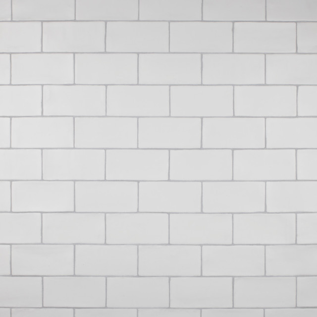 Chester Ceramic Wall Tile, Matte Bianco, Sample - Traditional - Wall ...