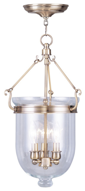 LIVEX Lighting 5063-01 Jefferson 3-Light Pendant Light - Traditional ... LIVEX Lighting 5063-01 Jefferson 3-Light Pendant Light - Traditional ...
