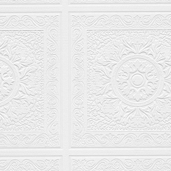 Intricate Tile Paintable Wallpaper, Sample - Mediterranean - Wallpaper ...