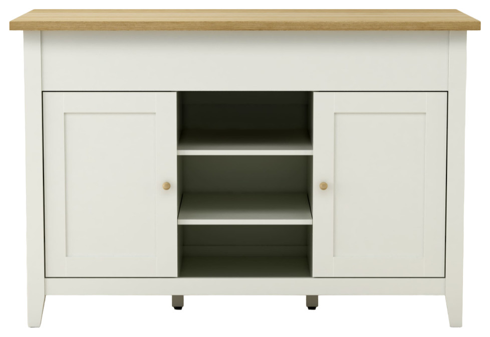 Delphi 52.7" Kitchen Island Cabinet - Transitional - Kitchen Islands ...
