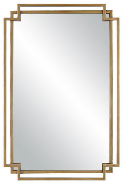 Brushed Gold With Subtle Silver Highlights Mirror - Contemporary ...