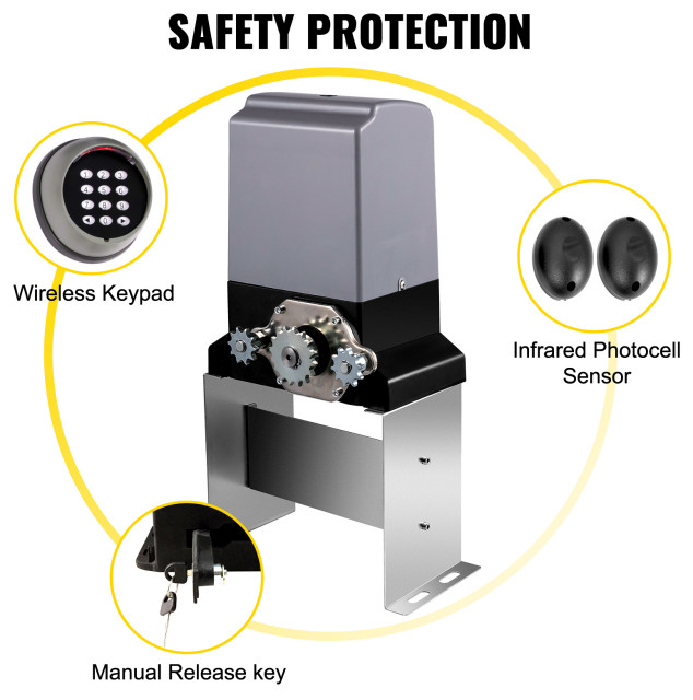 Vevor Sliding Gate Opener 3300 Lbs Automatic Sliding Gate ...