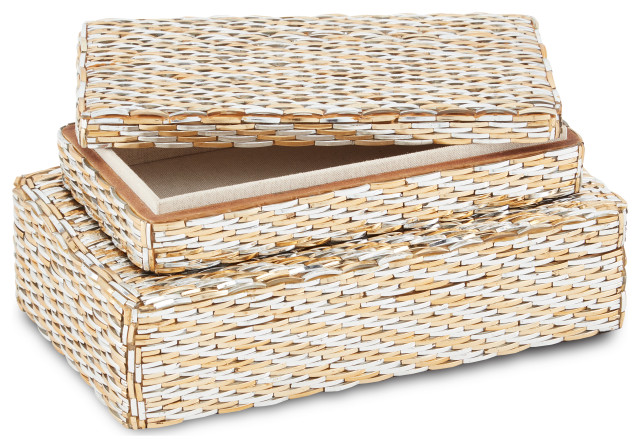 Glimmer Gold and Silver Box, Set of 2 - Contemporary - Decorative Boxes ...