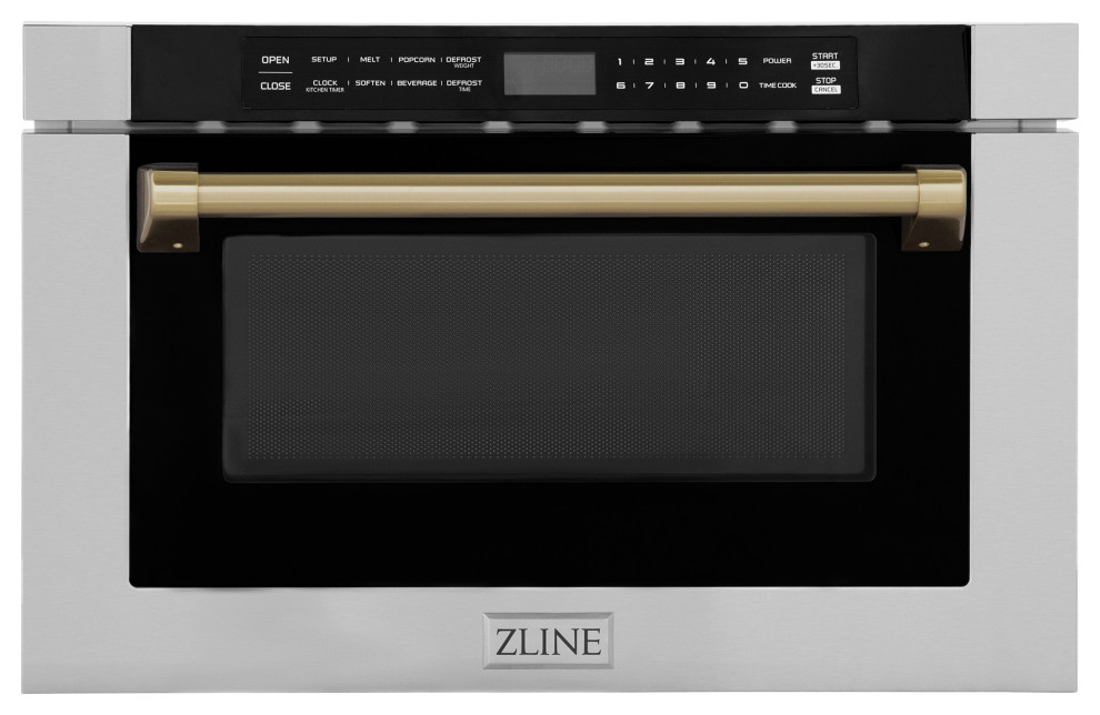 ZLINE Microwave Drawer s, Stainless and Champagne Bronze MWDZ-1-H-CB ...
