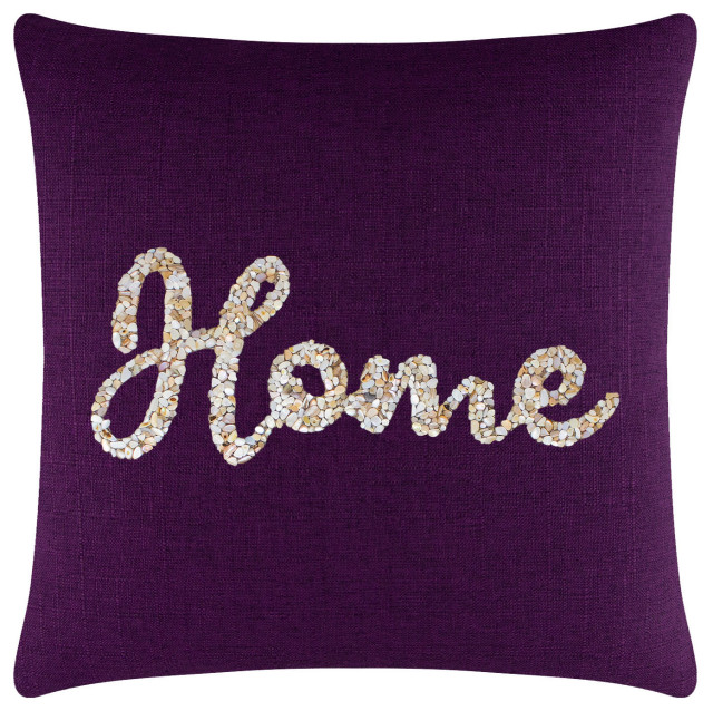 Sparkles Home Shell Home Pillow, 16x16 - Beach Style - Decorative ...