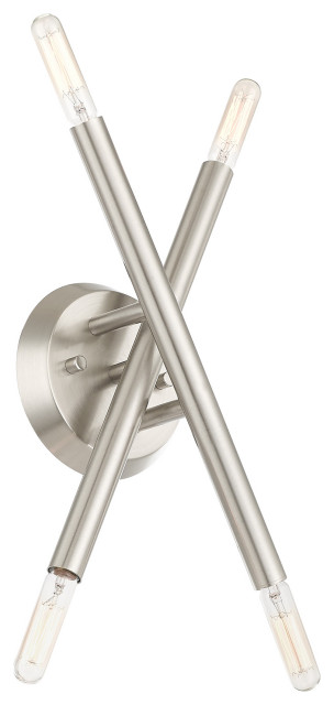 Brushed Nickel Mid Century Modern Sconce - Modern - Wall Sconces - by ...