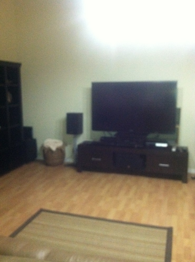 Dull living room with bare walls