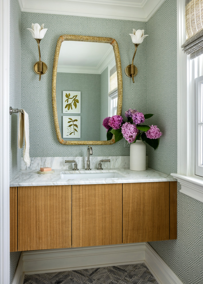 SUMMIT TRADITIONAL - Traditional - Powder Room - New York - by ML ...