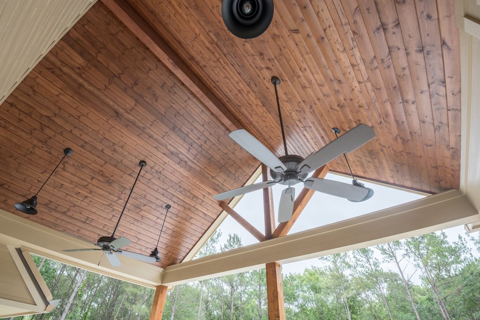 Rustic Craftsman Style Custom Home - Rustic - Verandah - Houston - by ...